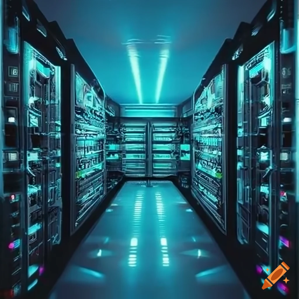 Data processing centers on Craiyon