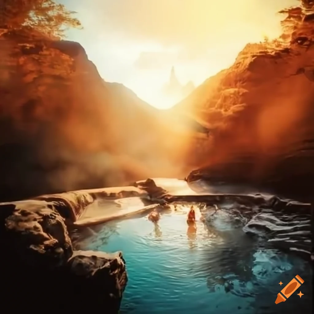 Hot springs on Craiyon