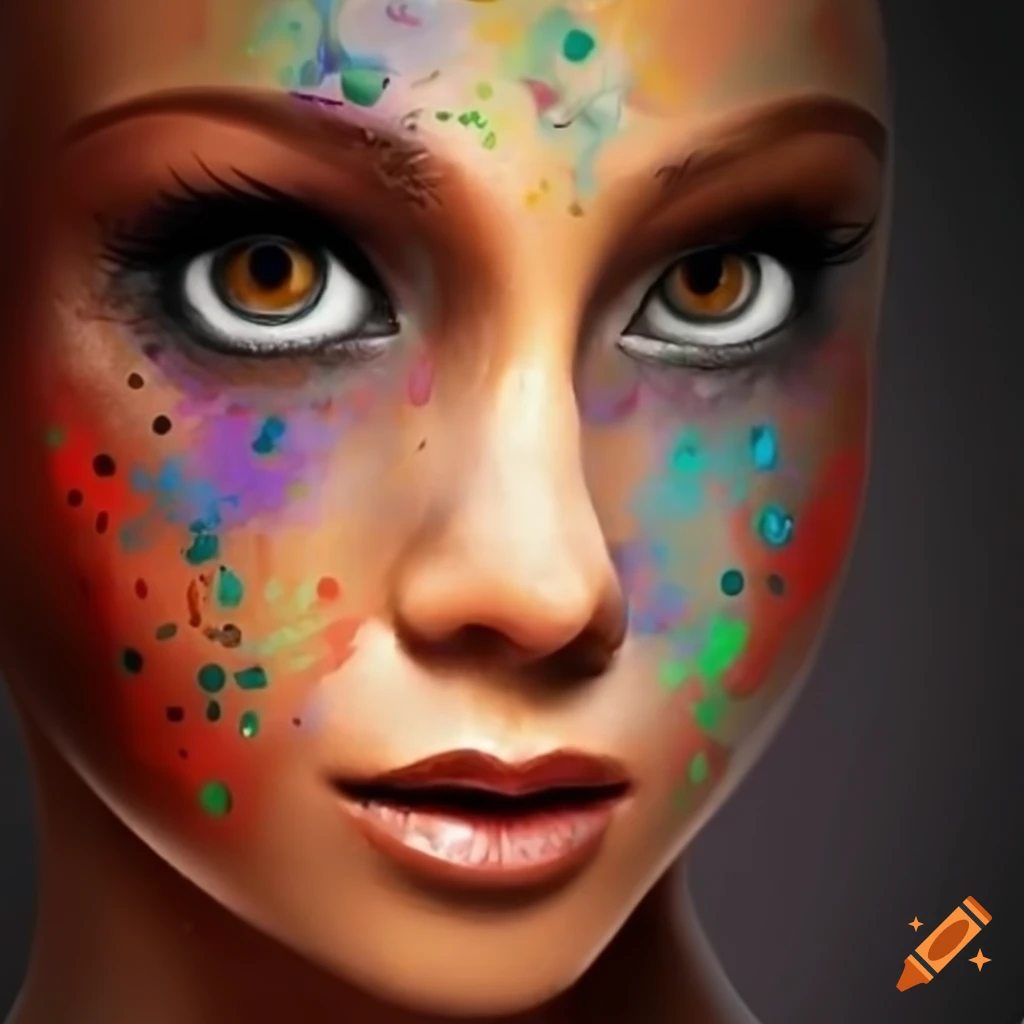 Face close-up on Craiyon