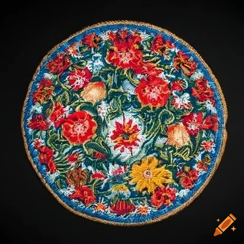 Austrian folk design embroidery on Craiyon