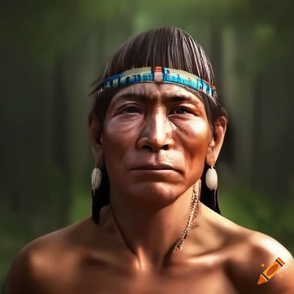 Beautiful native american man transformed into a tree on Craiyon