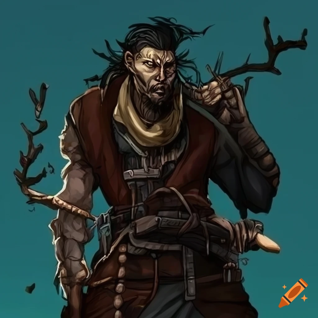 DnD Goliath character with tree branch disguise on Craiyon