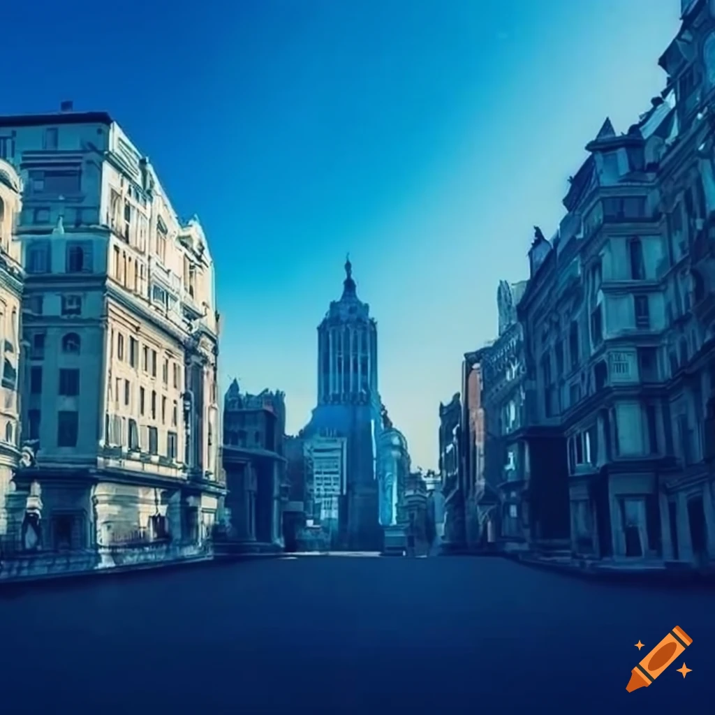 Beautiful white cityscape with buildings and trees on Craiyon