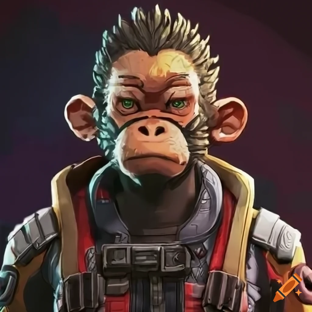 Monkey in apex legends game on Craiyon