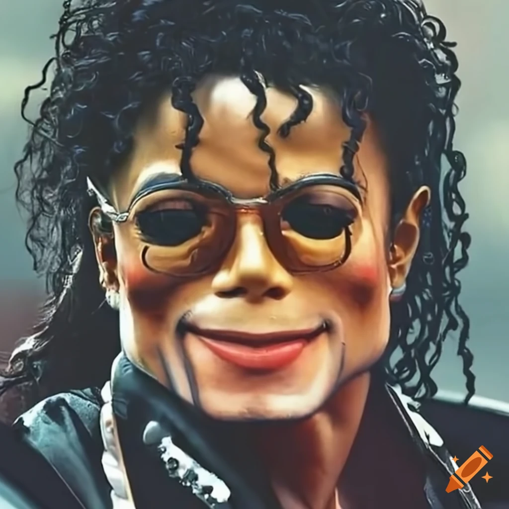 Michael jackson driving a car on Craiyon