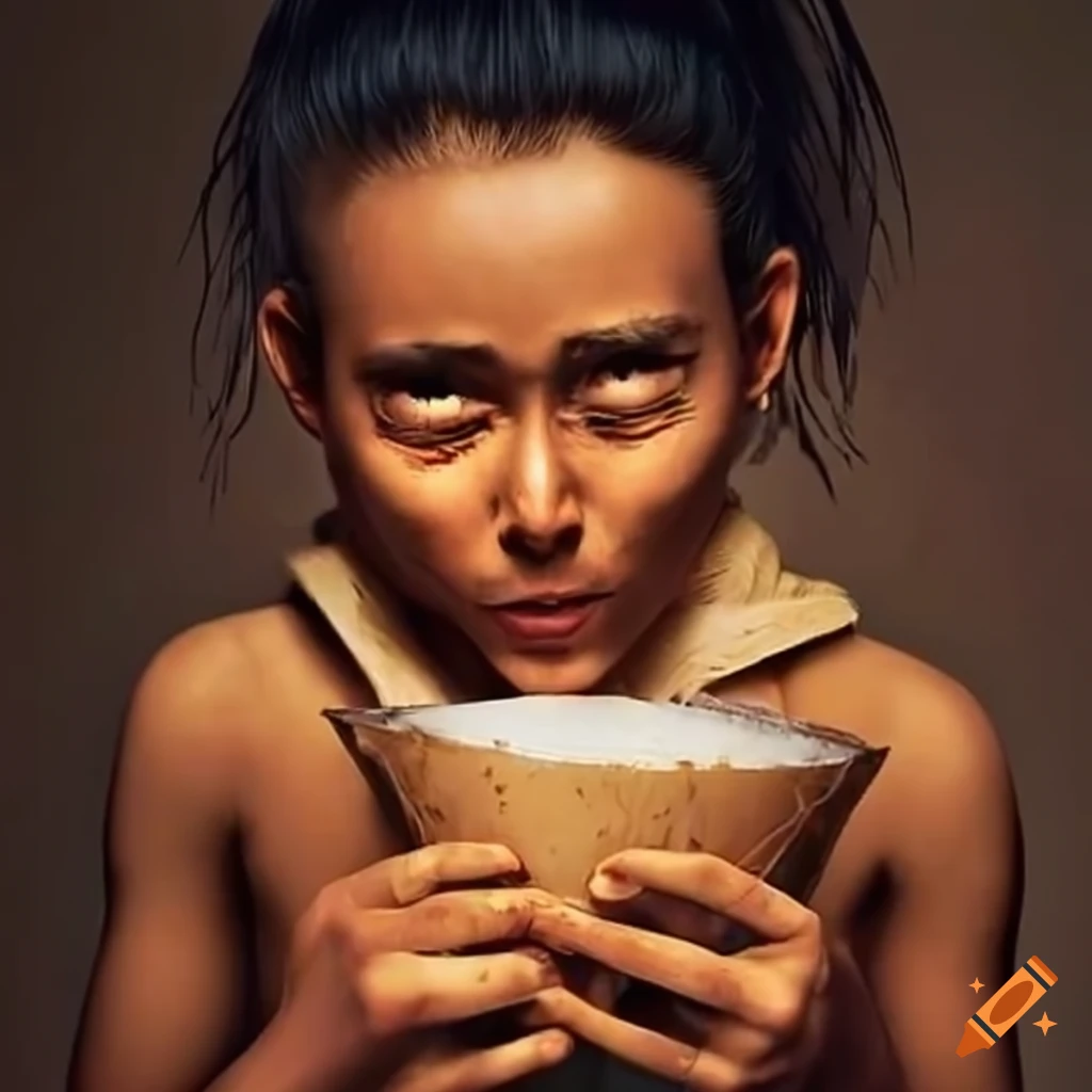 Guy enjoying rice on Craiyon