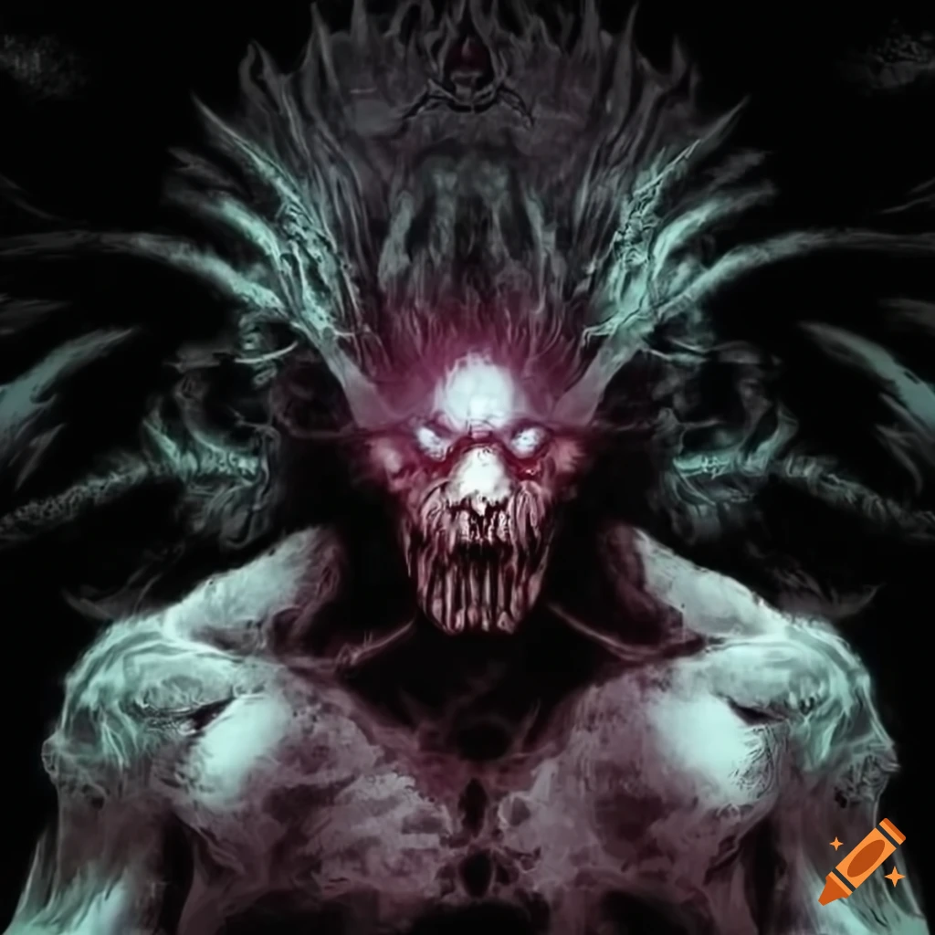 Abstract representation of darkness in an infinite void expressing rage ...