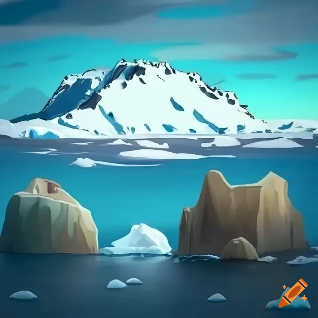 Antarctica in simpsons cartoon art style on Craiyon