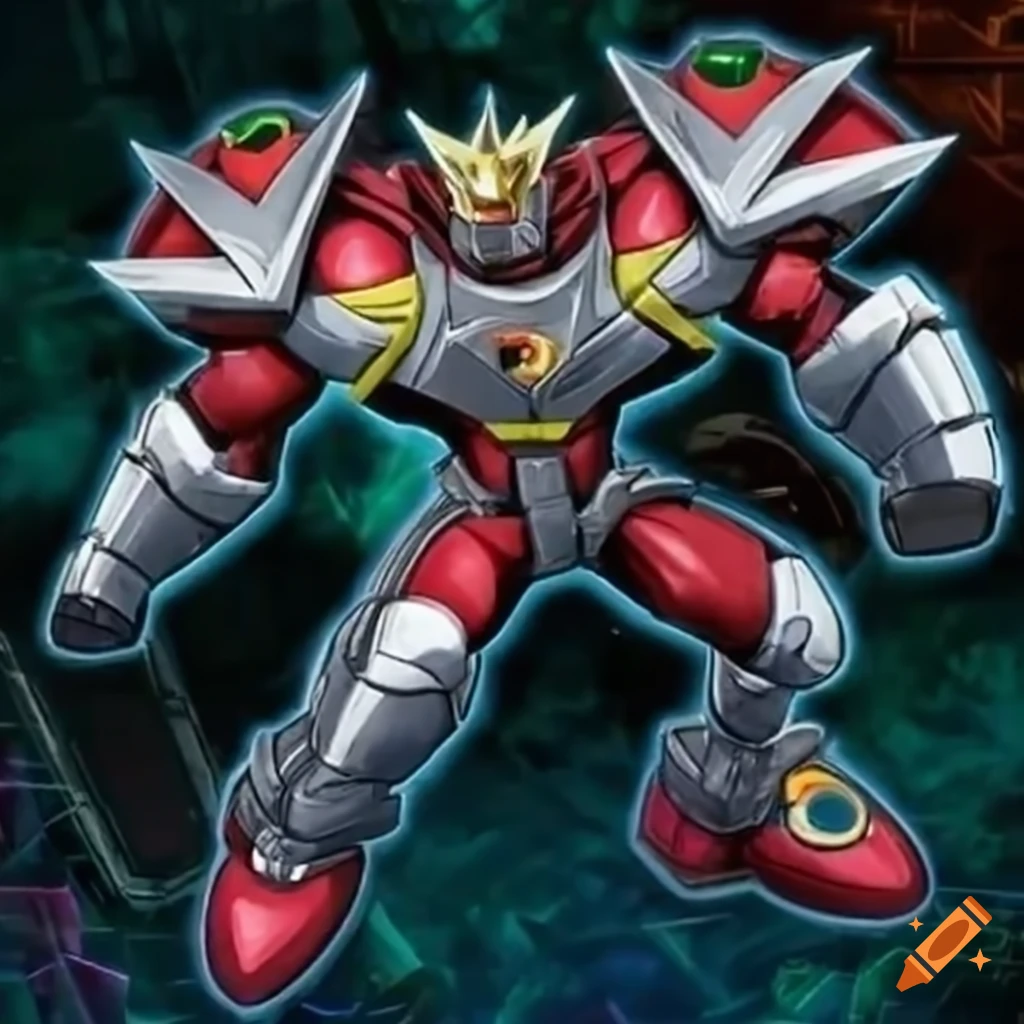 Yu-gi-oh! art of a powerful commando with machine guns instead of hands ...
