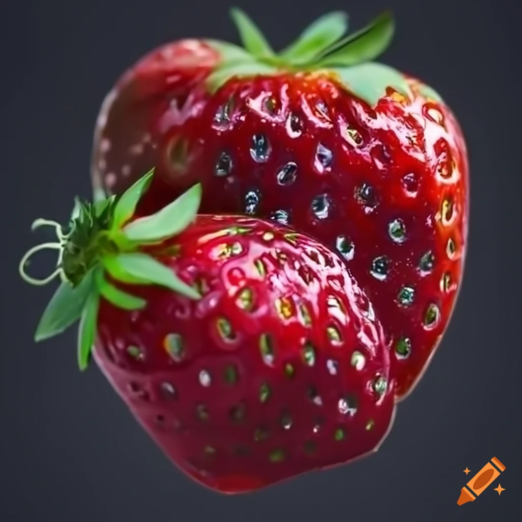 Realistic 4k glass strawberry on Craiyon
