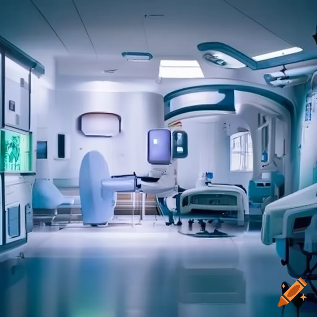 High-tech hospital room with state-of-the-art medical devices on Craiyon