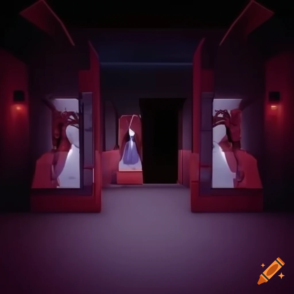 Roblox concept art for a fashion exhibition on Craiyon