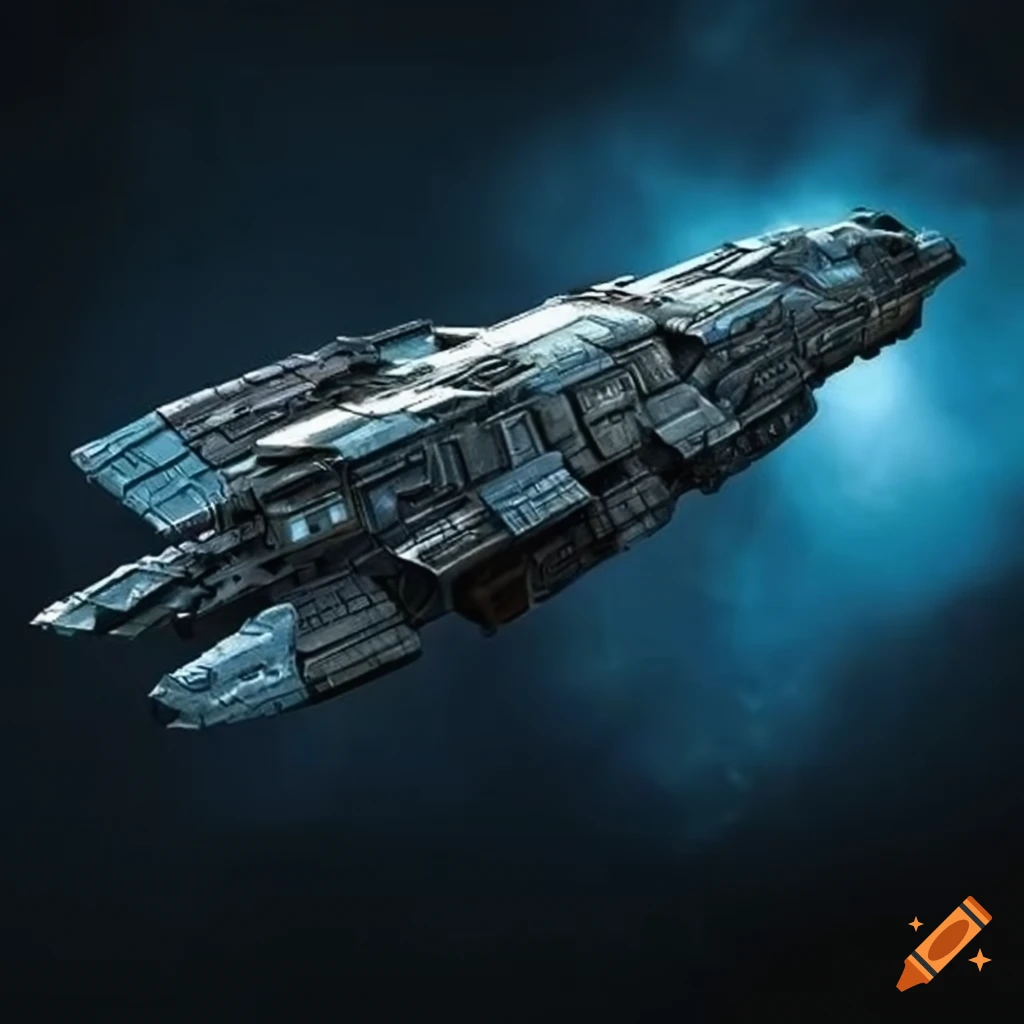 Small battle spaceship on Craiyon