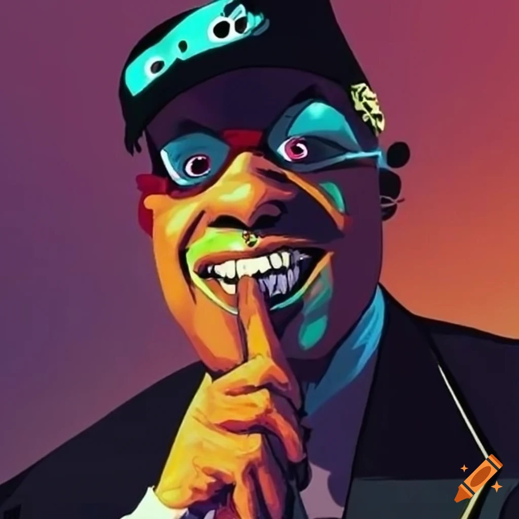 Monster character inspired by stevie wonder on Craiyon