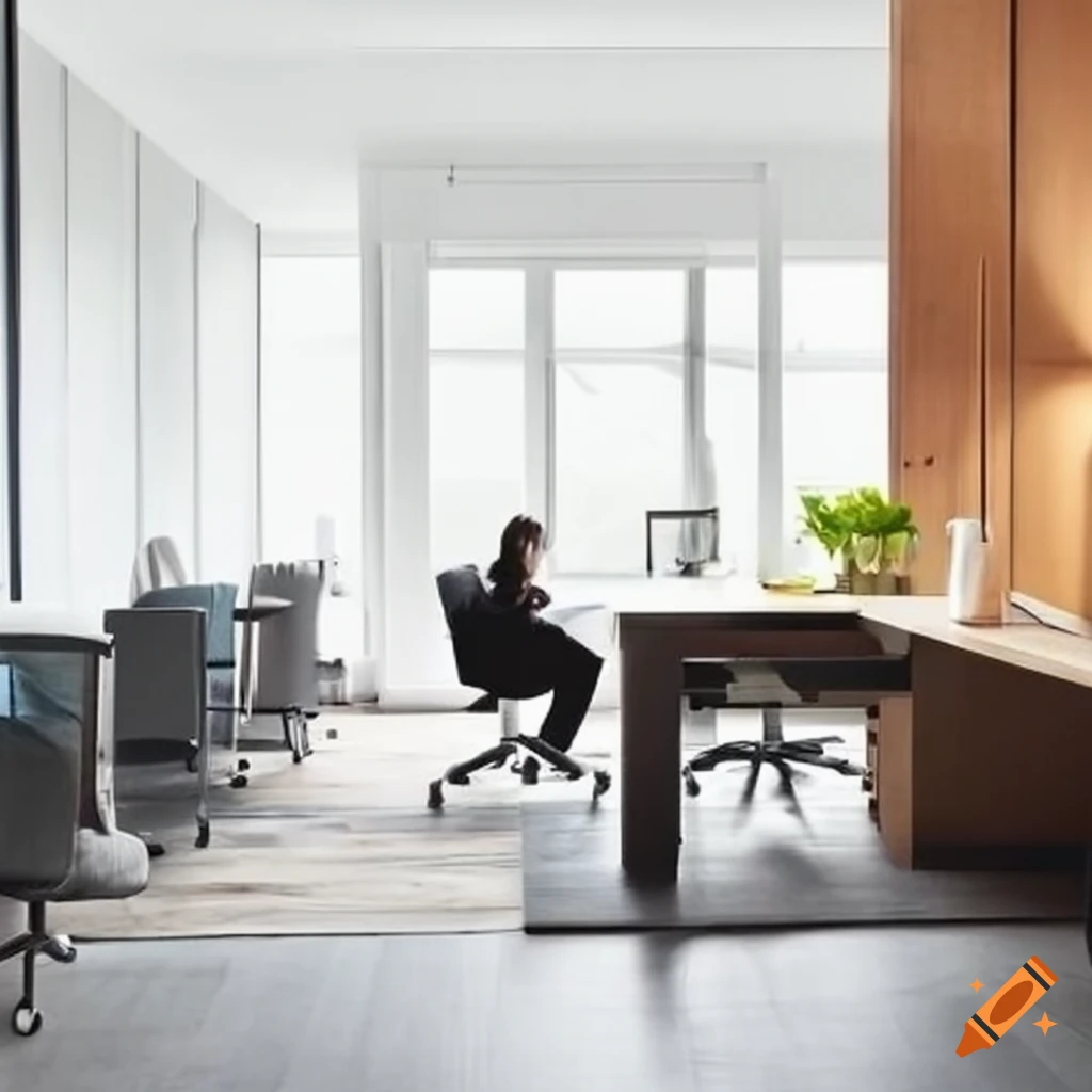 Workspace with desks and comfortable chairs, ideal for work on Craiyon