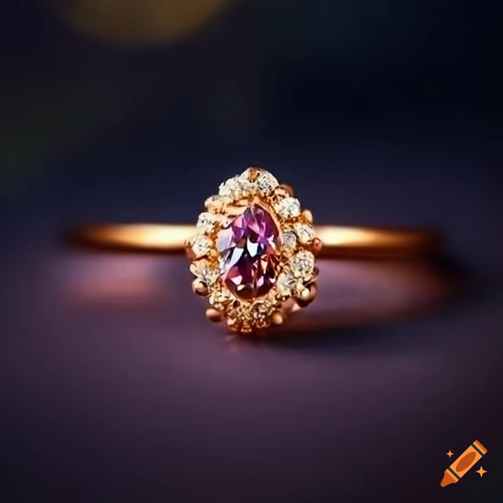 Indian engagement diamond ring on Craiyon