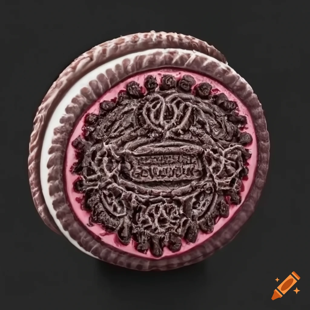 Oreo cookie with neapolitan filling on Craiyon