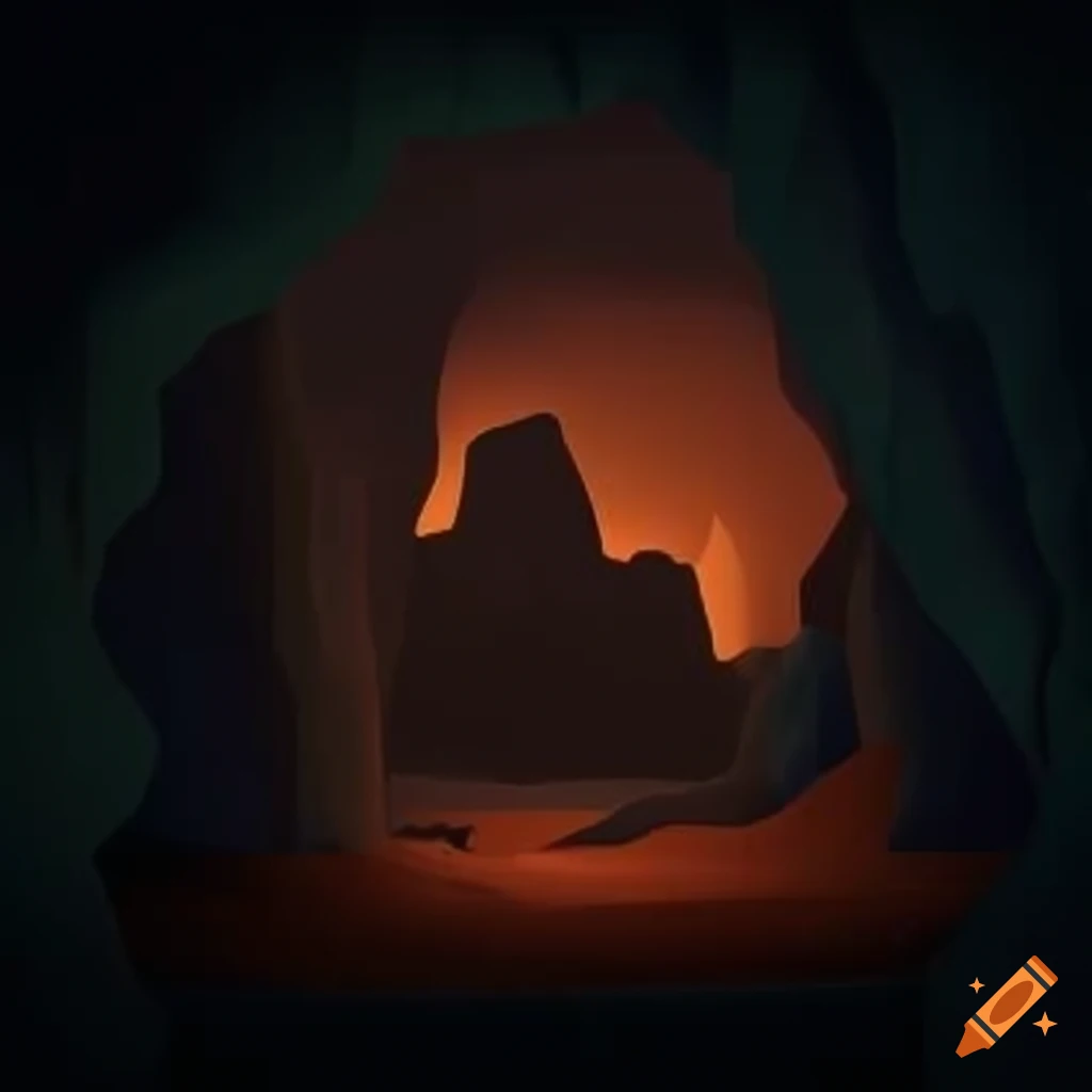 Logo for a cave exploring game on Craiyon