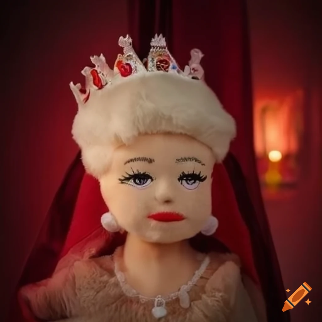 Cute plush queen elizabeth on Craiyon