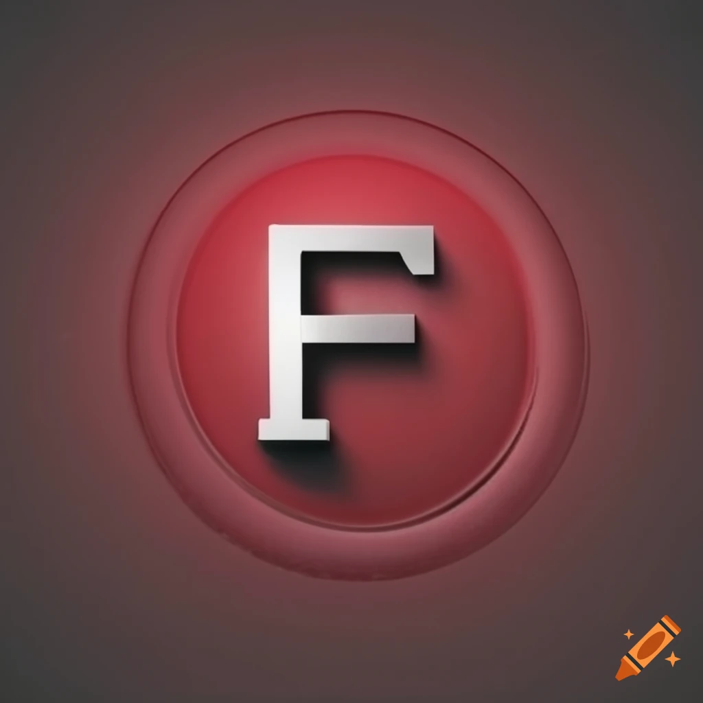 White f on a red circle on Craiyon