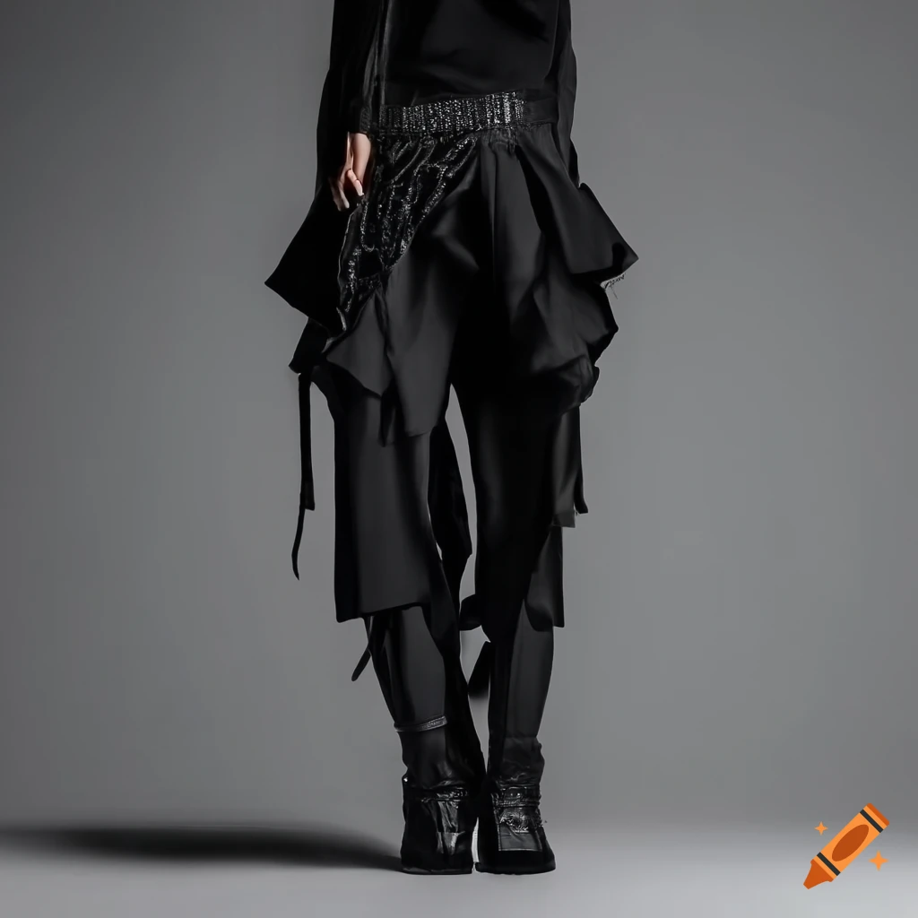 Japanese avant-garde black drop-crotch trousers by jaime valencia jr on ...