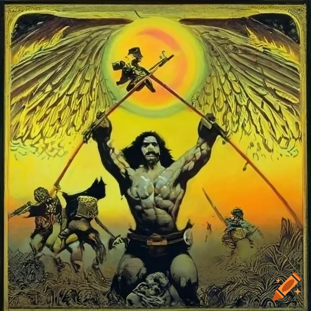 Psychedelic surrealist art with various references and elements on Craiyon