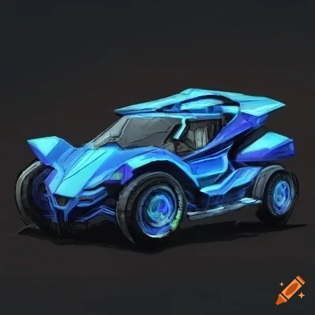 Futuristic blue beach buggy from transformers: war for cybertron on Craiyon