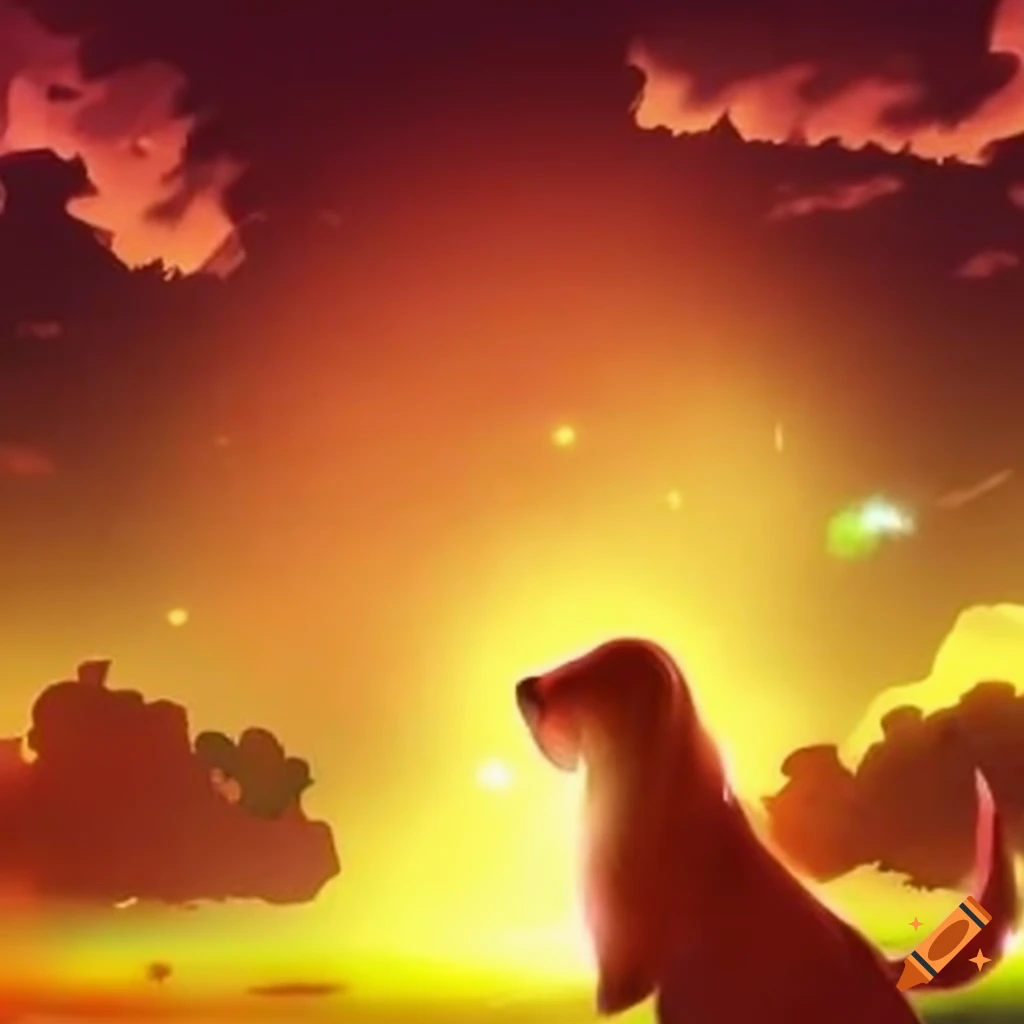 Free-spirited dog symbolizing the sun on Craiyon