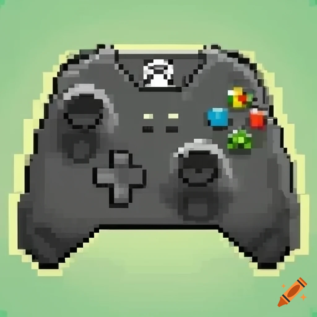 Pixel art of an xbox device on Craiyon