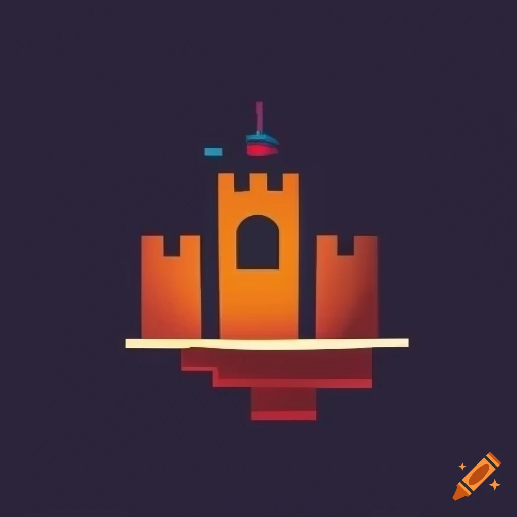 Modern abstract fortress logo design on Craiyon