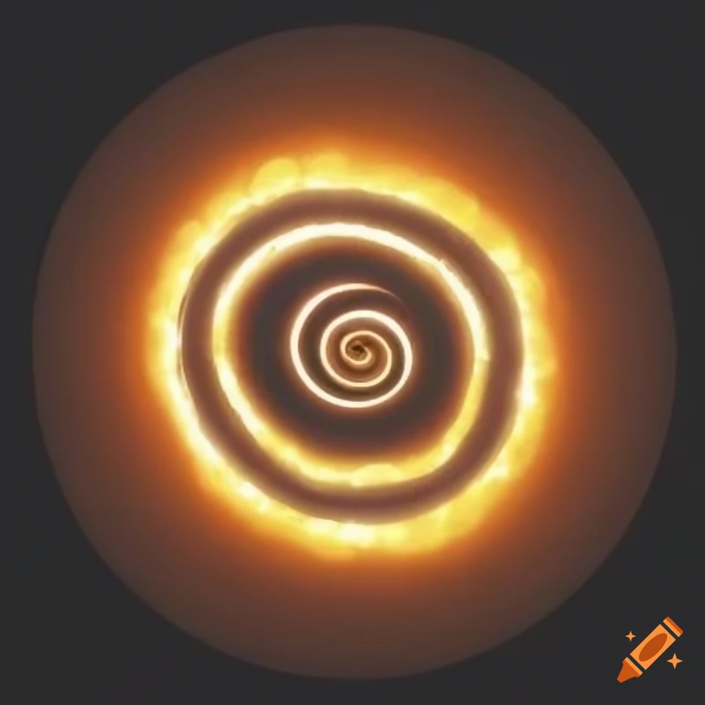 Sun with spiral helix center on Craiyon