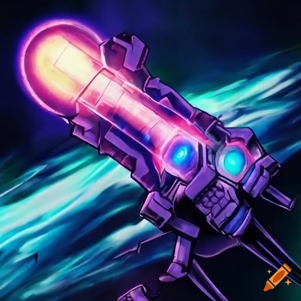 Yugioh space energy cannon art on Craiyon