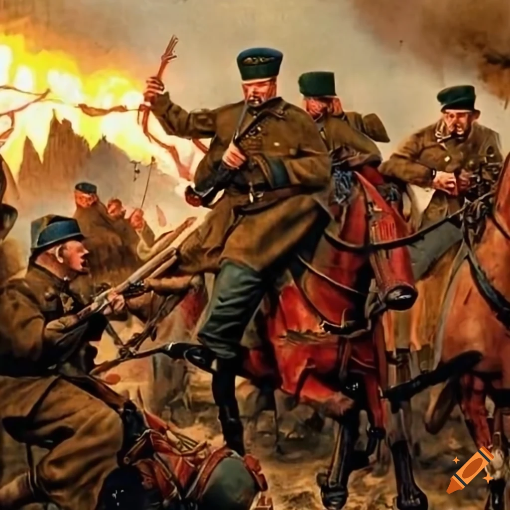 Russian civil war on Craiyon