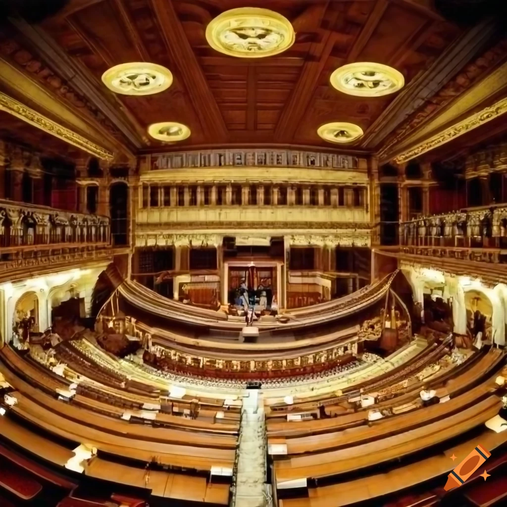 Plenary hall of the parliament on Craiyon