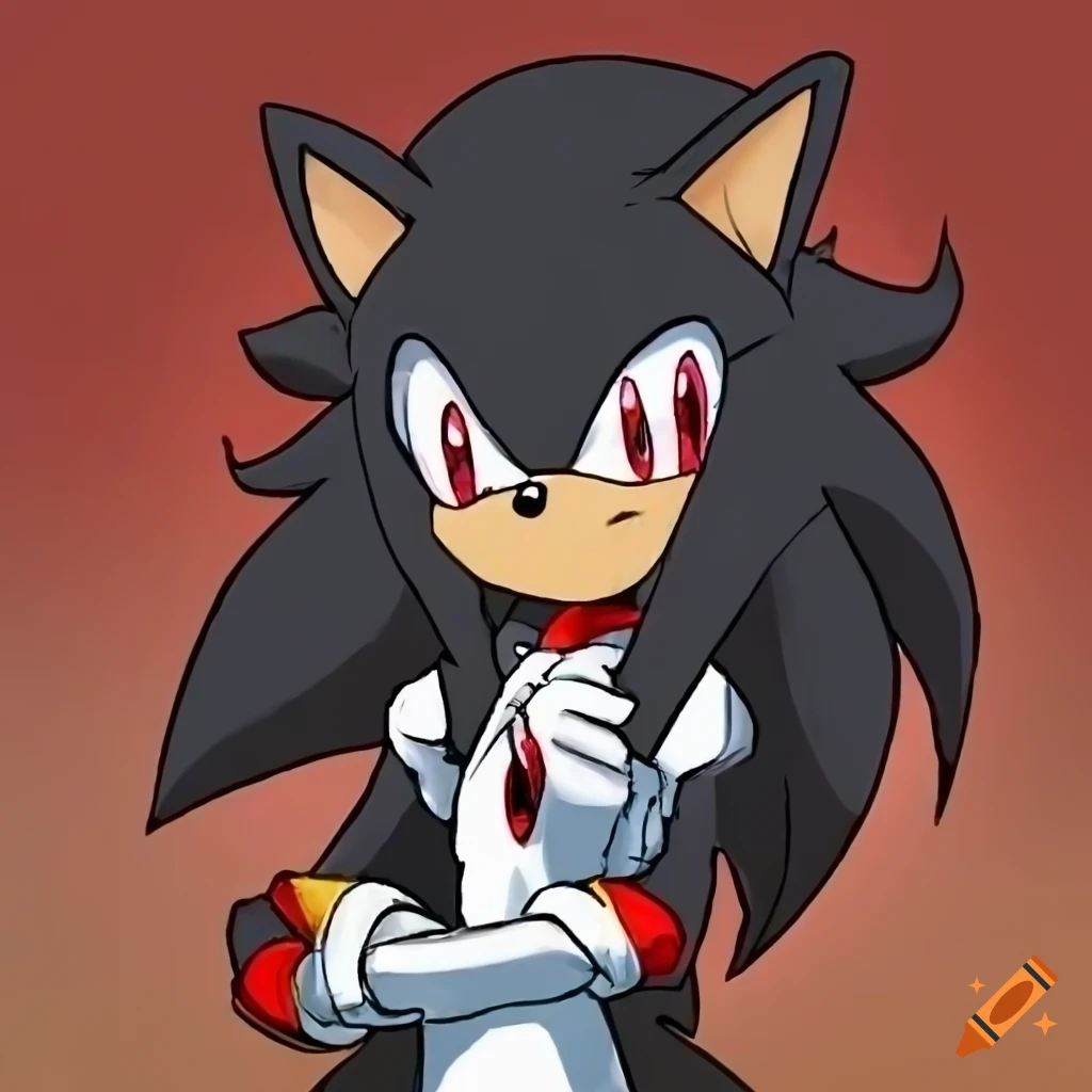 Female shadow the hedgehog character on Craiyon