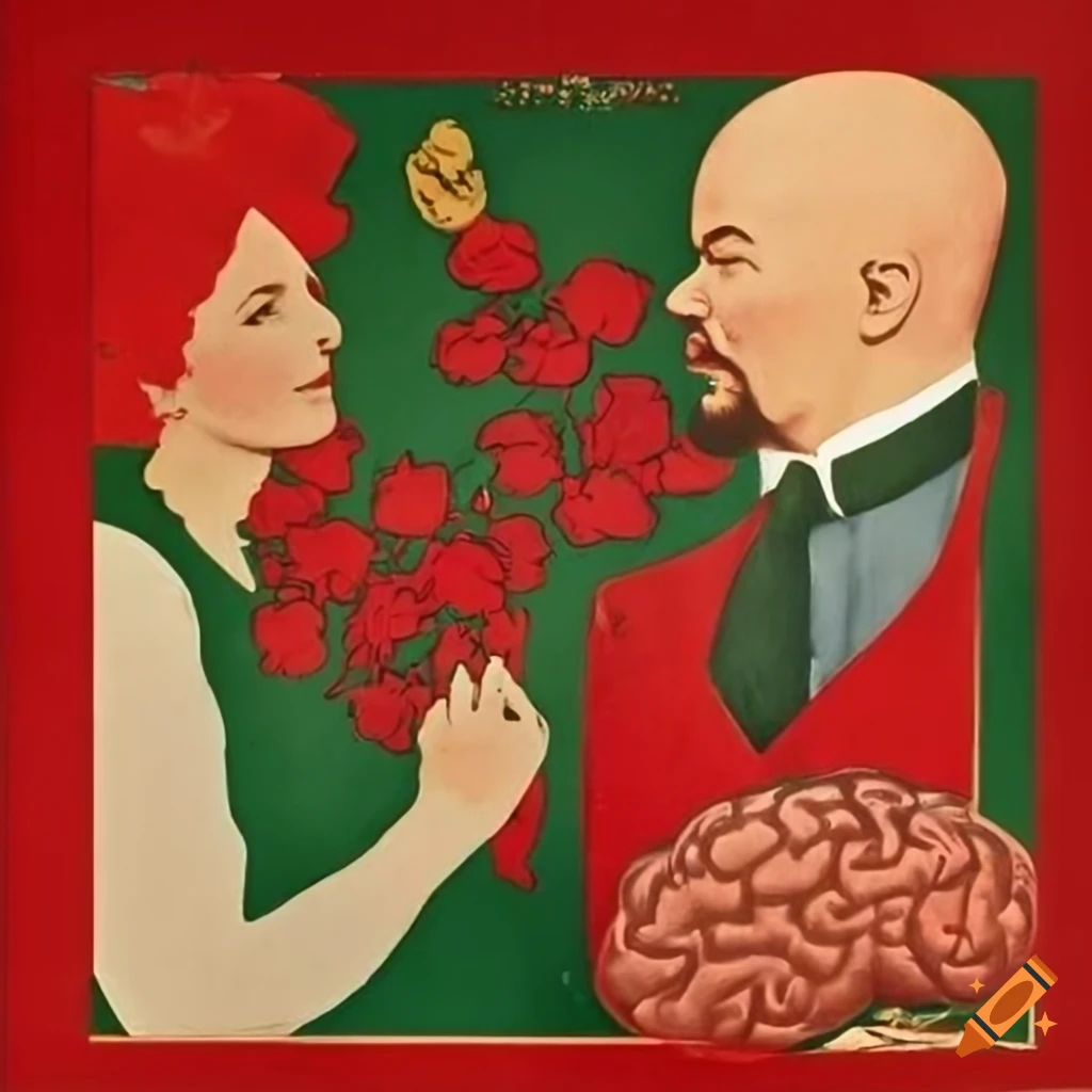 Soviet propaganda poster featuring lenin surrounded by women and a ...