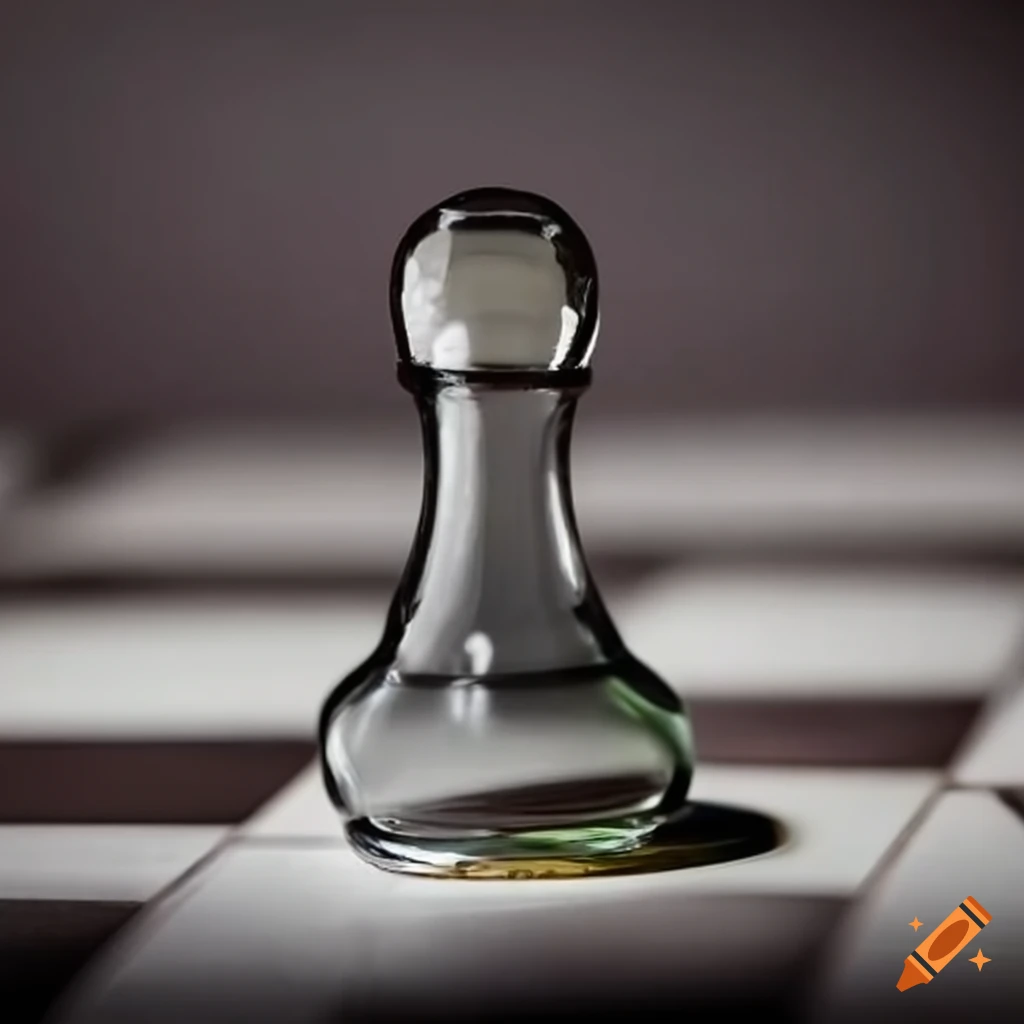 Glass pawn chess piece on Craiyon