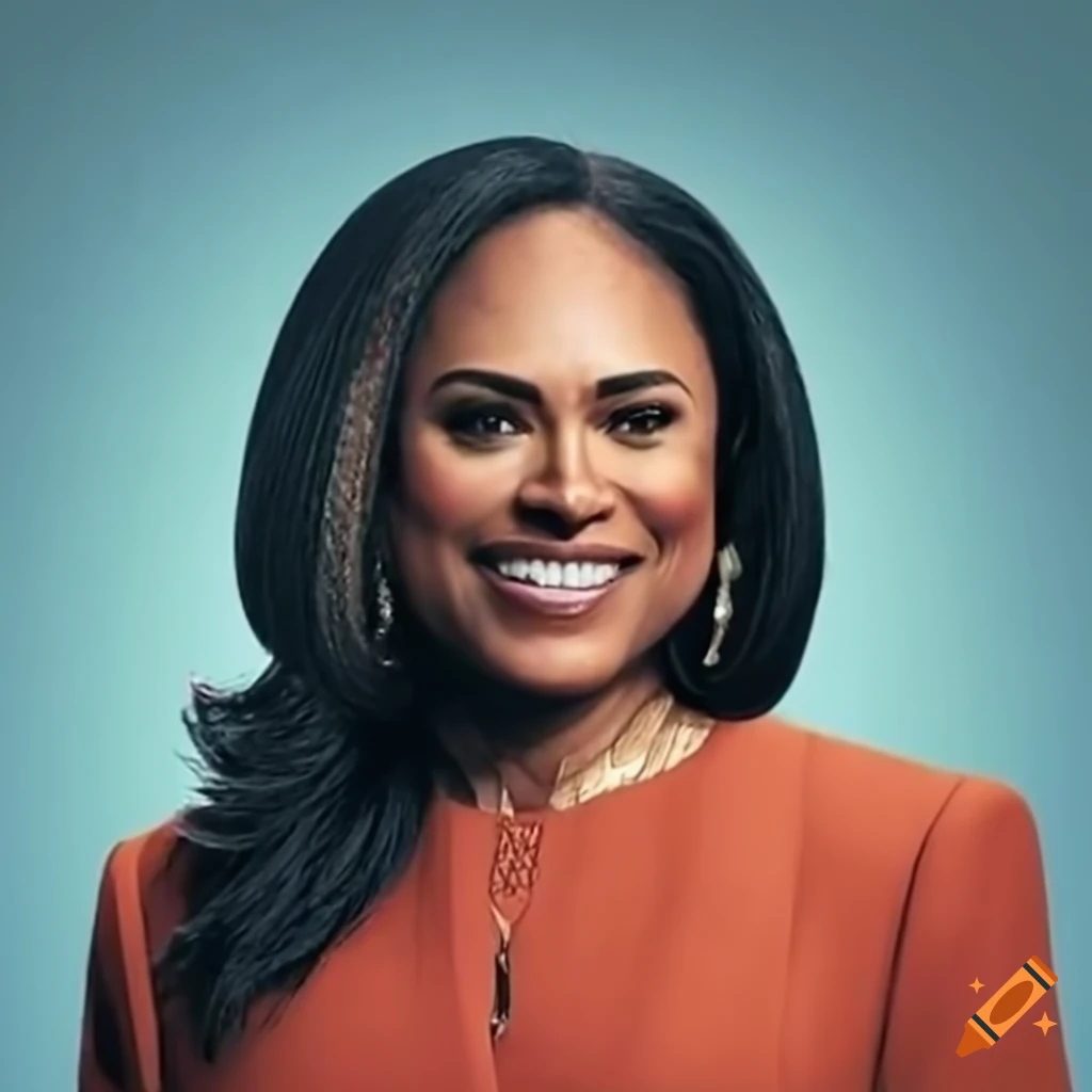 The Super Diligent Super Delegate featuring Kristen Welker as a muscular action hero on Craiyon