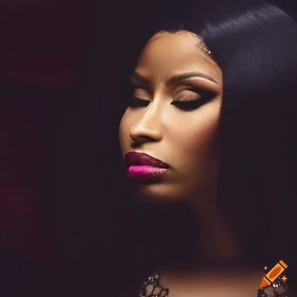 Singer emotionally embracing the rain in a lace dress on Craiyon