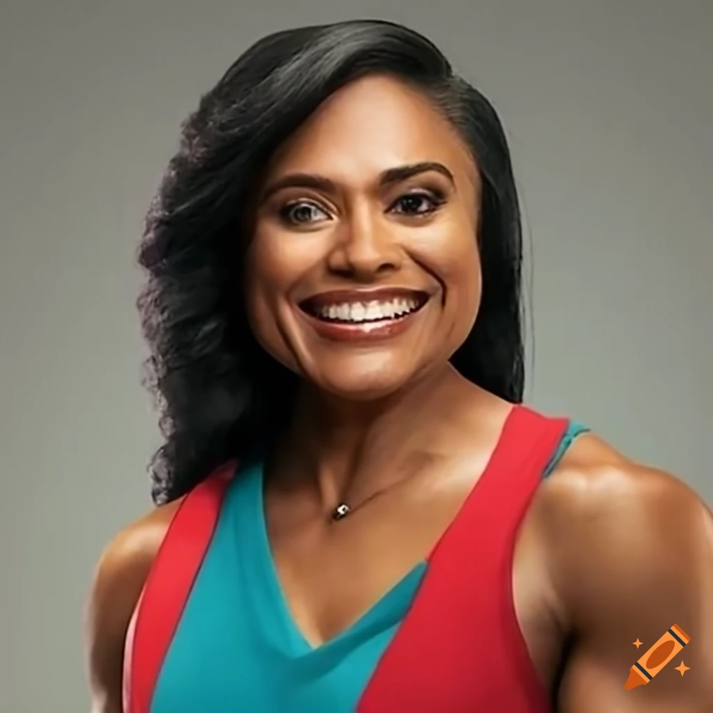 Movie poster for "Super Diligent Super Delegate" featuring Kristen Welker as a muscular action ...