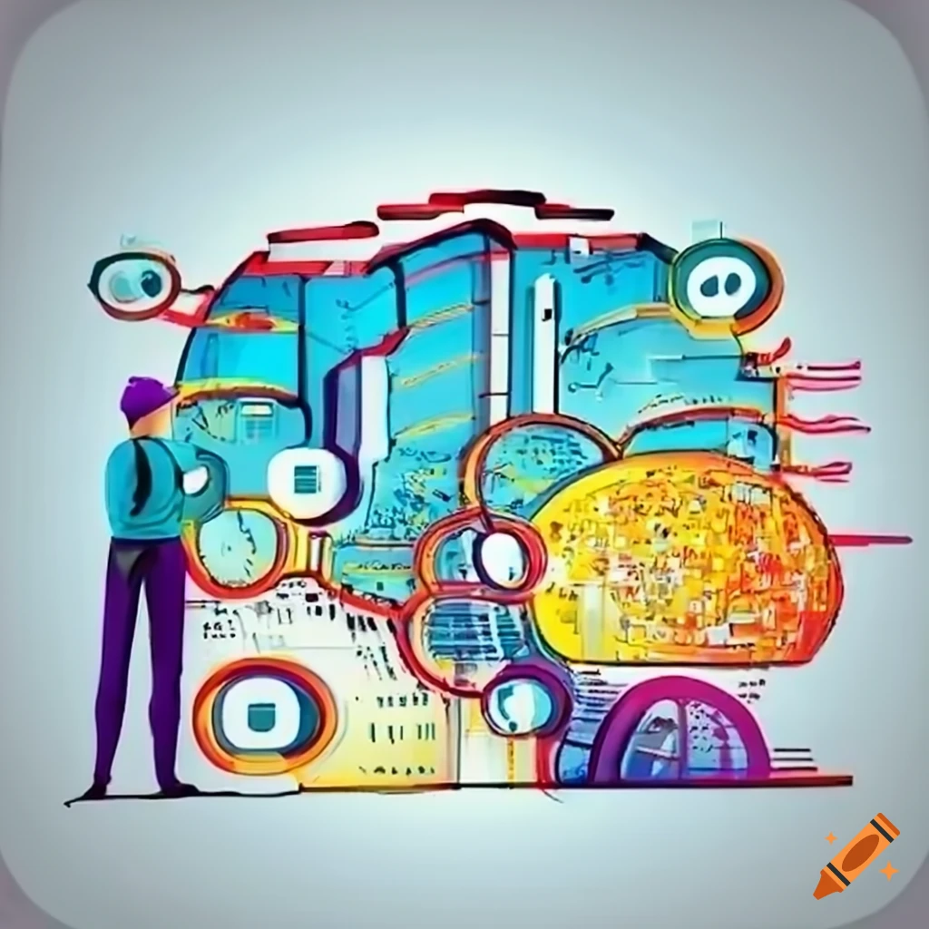 Visionary insurance industry design with futuristic technology on Craiyon