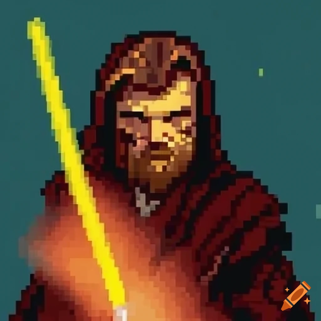 Jedi pixel art on Craiyon