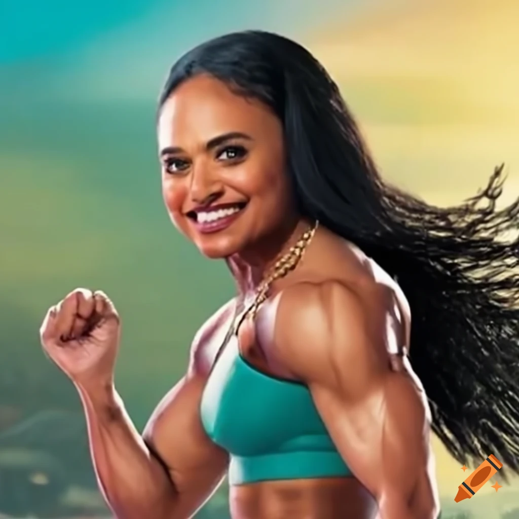 Movie poster for "Super Diligent Super Delegate" featuring Kristen Welker as a muscular action ...