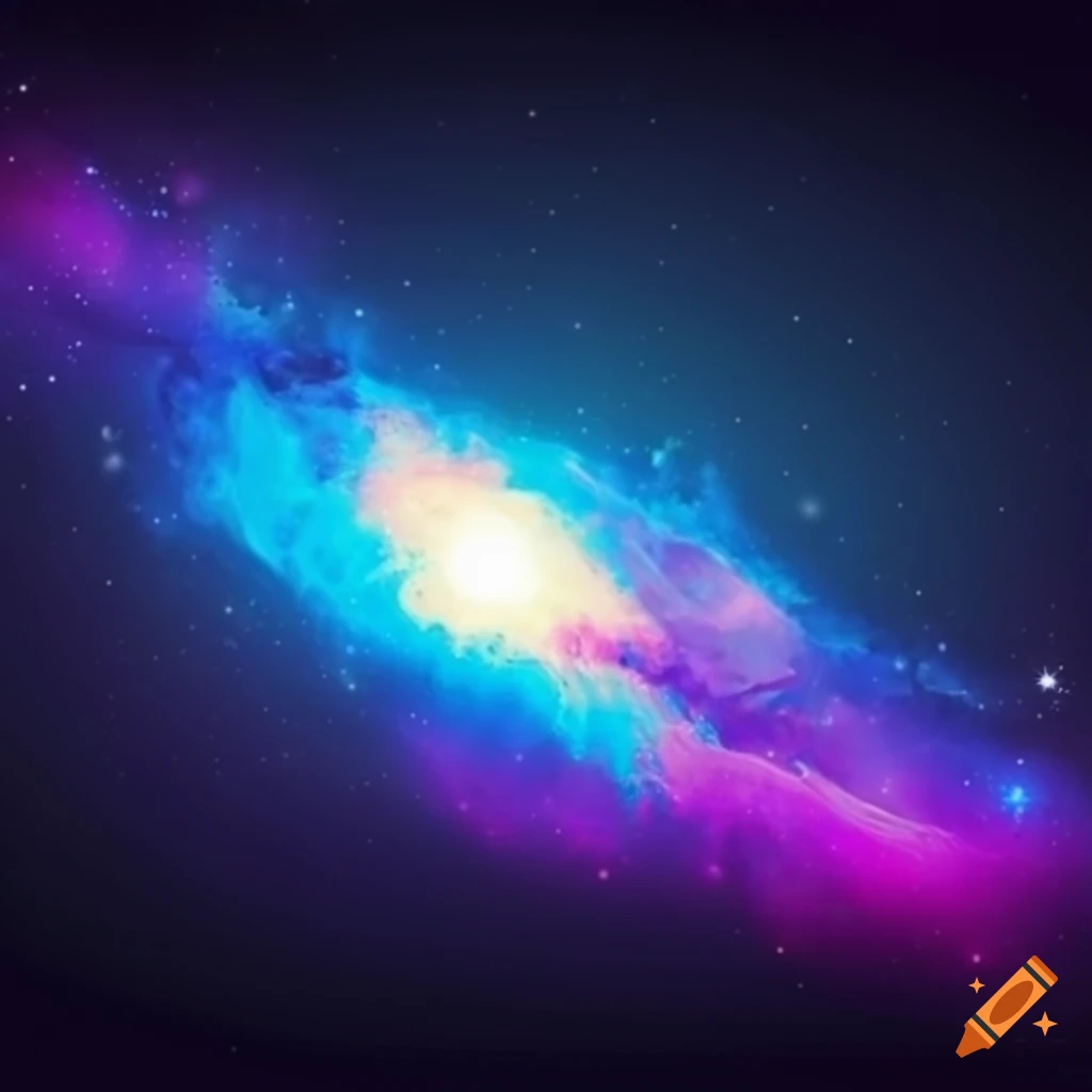 Simple blue and purple galaxy on Craiyon