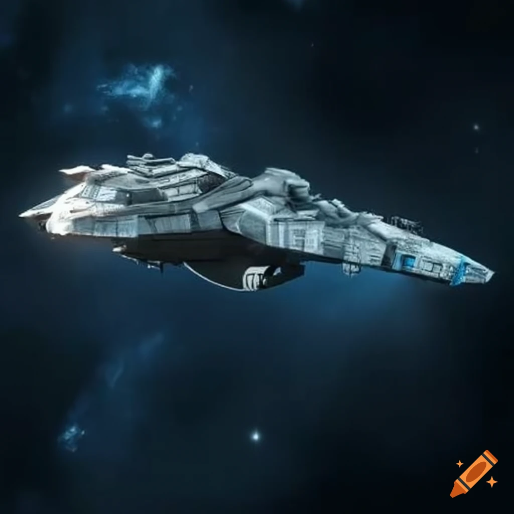 Small size battle space ship shaped like an eagle on Craiyon