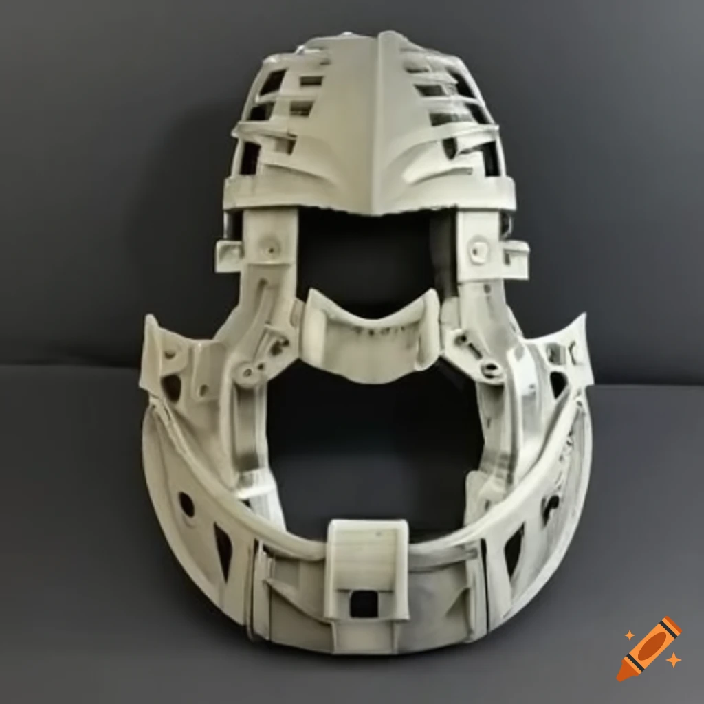 Industrial sports Bionicle with Polynesian mask helmet on Craiyon