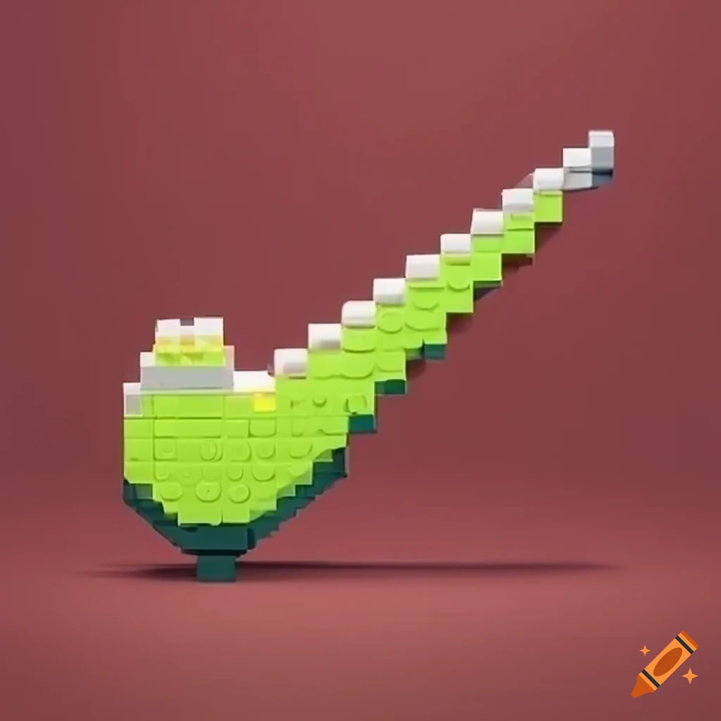 Lego recreation of the nike logo on Craiyon