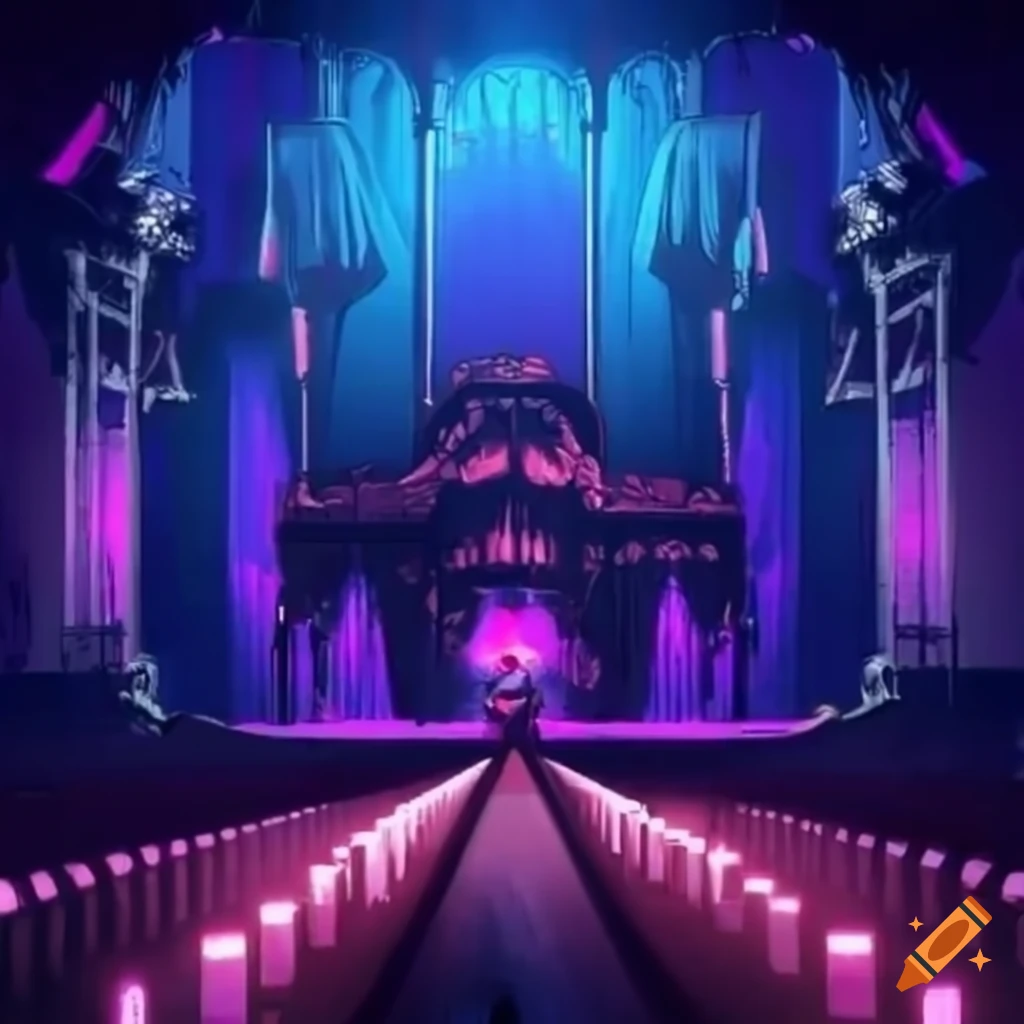 Anime concert stage on Craiyon