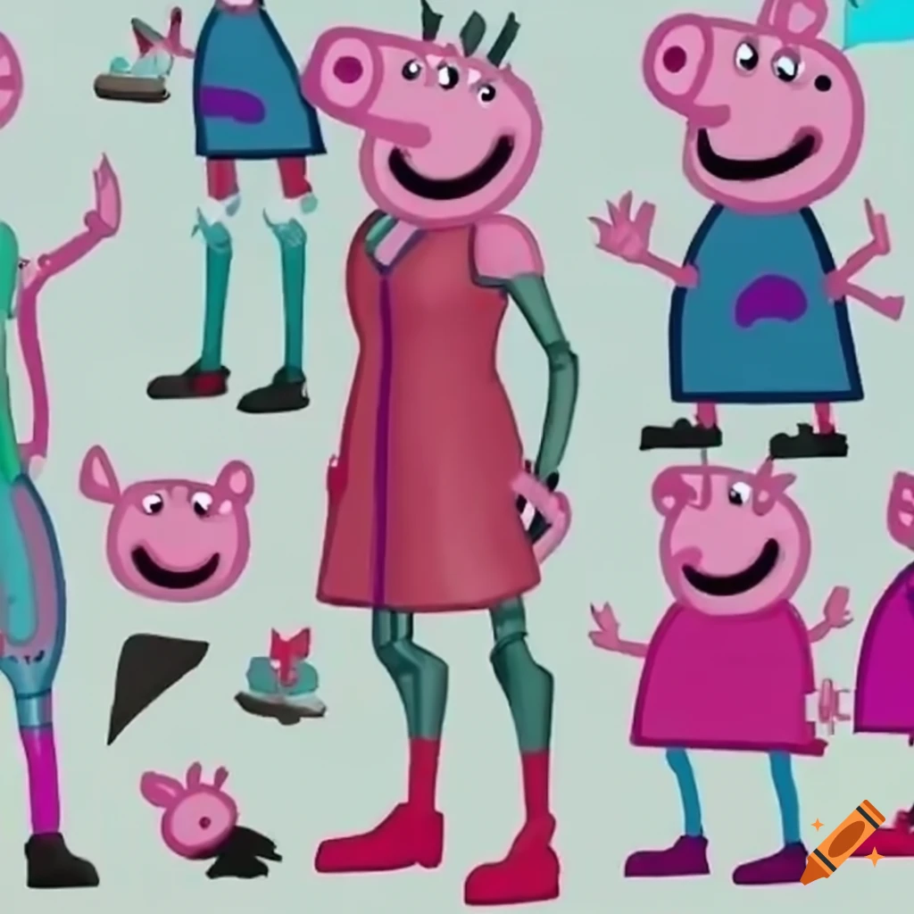 Peppa pig in fortnite style on Craiyon