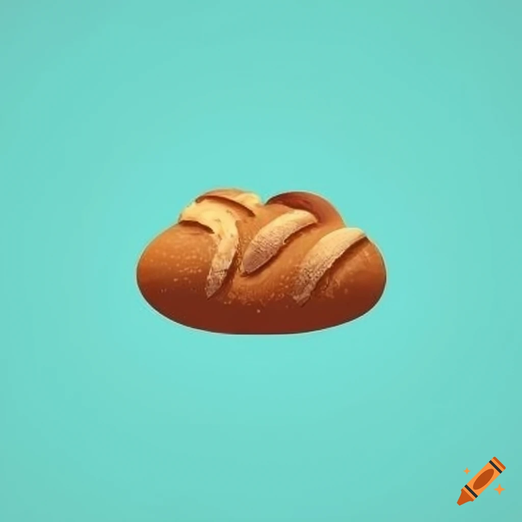 Contemporary bakery logo with various shaped breads on Craiyon
